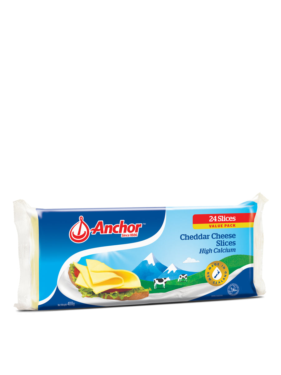 ANCHOR CHEDDAR CHEESE SLICE 400G – Village Grocer - Sunway Giza Mall