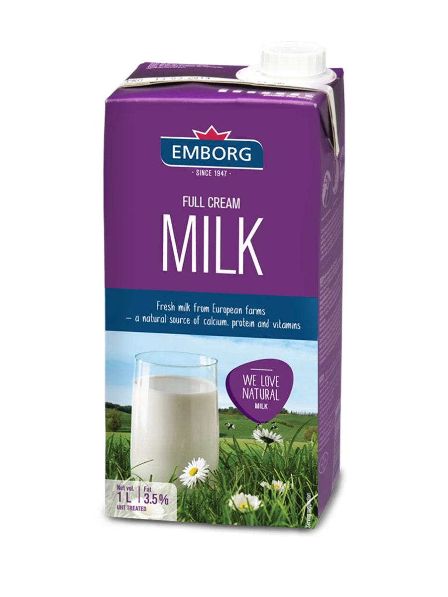 EMBORG UHT MILK FULL CREAM 1L – Village Grocer - Sunway Giza Mall