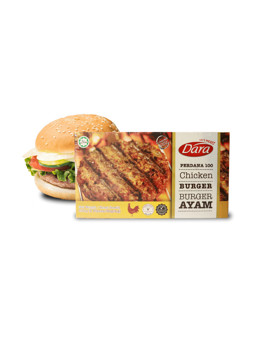 DARA PERDANA 100 CHICKEN BURGER 400G – Village Grocer - Sunway Giza Mall